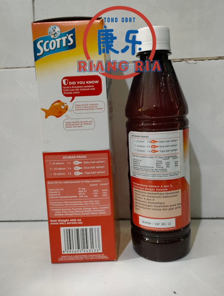 SCOTT`S EMULSION VITA ORANGE FLAVOUR 400 ML – RiangRia